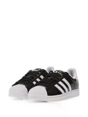 Adidas Superstar Ii Snakeskin-effect Sneakers - Black