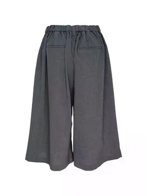 RENLI SU Embroidered Trim Wide-leg Trousers