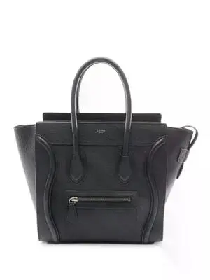 Celine 2000s Micro Luggage Tote Bag - Black