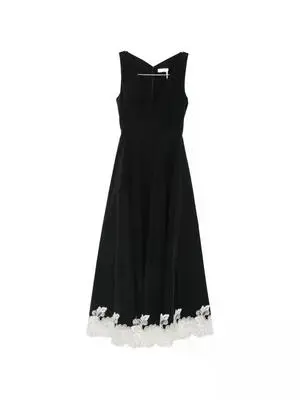 Simkhai Mira Lace-trim Midi Dress - Black