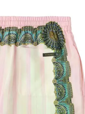 Versace Printed Silk Twill Pajama-style Pants