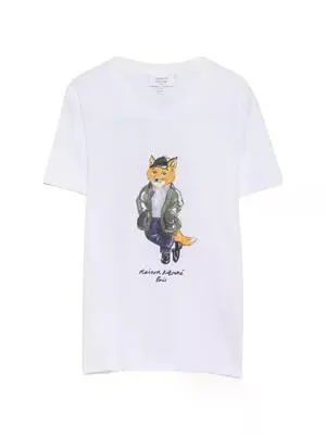 Maison Kitsuné Weekend Fox Printed T-shirt - White