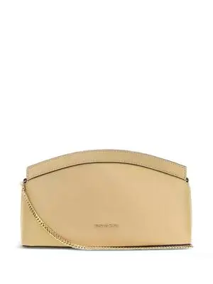 Michael Kors Small Athena Leather Clutch Bag - Neutrals