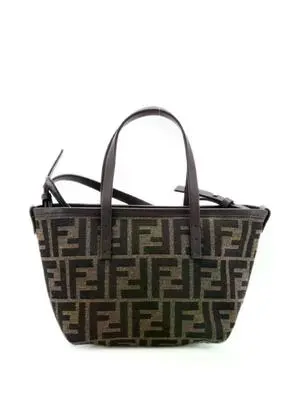 Fendi Roll Ff Fabric Mini Tote Bag - Brown
