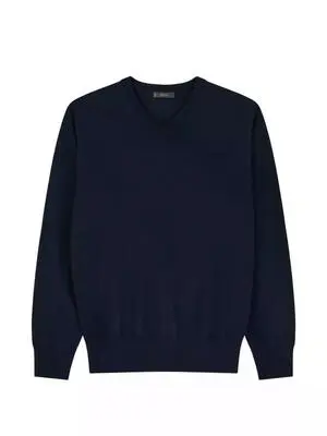 Boggi Milano V-neck Jumper In Extrafine Merino Wool