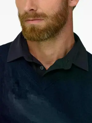 Boggi Milano V-neck Jumper In Extrafine Merino Wool