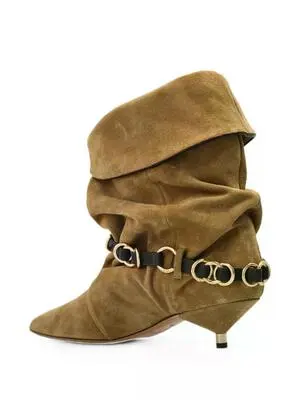 Isabel Marant Étoile Edrik Rings Slouchy Ankle Boots - Neutrals
