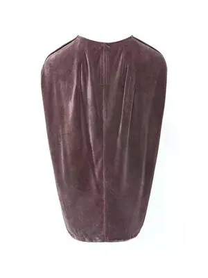 Rick Owens Velvet-effect V-neck Top