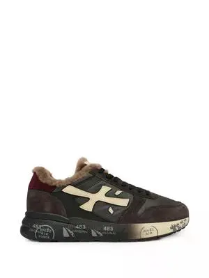 Premiata Mick Shearling-lined Leather Sneakers - Brown