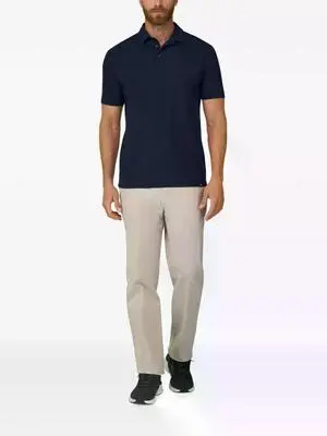Boggi Milano Polo In Stretch Supima Cotton Jersey - Blue