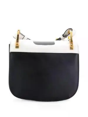Prada Pionniere Saddle City Calfskin Small Crossbody Bag - White