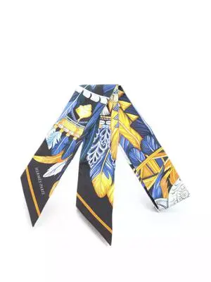 Hermès 2010s Danse Pacifique Silk Scarf - Black