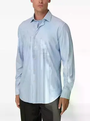Boggi Milano Shirt Striped Stretch Nylon B Tech Slim Fit