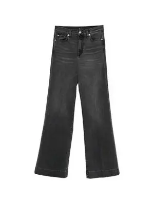 7 For All Mankind Modern Dojo Faded-effect Wide-leg Jeans