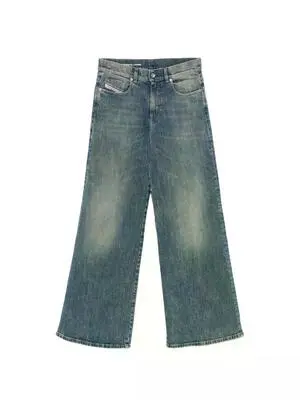 DIESEL® 1978 D-akemi Faded Wide-leg Jeans