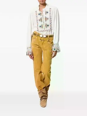 MARANT ETOILE Monique Embroidered Broderie Anglaise Blouse