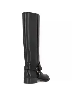 Pinko Harness-detail Leather Boots - Black