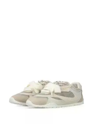 Pinko Panelled Shearling-trim Sneakers