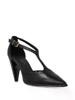 Pinko Brogue-detail T-bar Pumps - Black