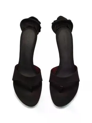 Magda Butrym Satin Rosette Detail Thong Sandals