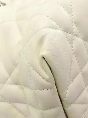Dior 2000s Medium Macro Cannage Handbag - White