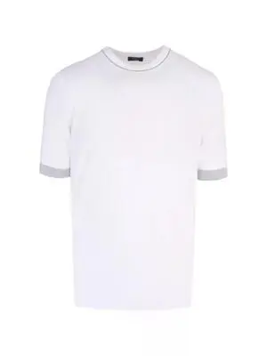 Peserico Contrast-trim Short-sleeve T-shirt - White