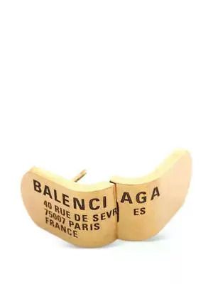 Balenciaga 2010s Logo Earrings