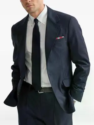 Brunello Cucinelli Virgin Wool Flannel Deconstructed Cavallo Blazer