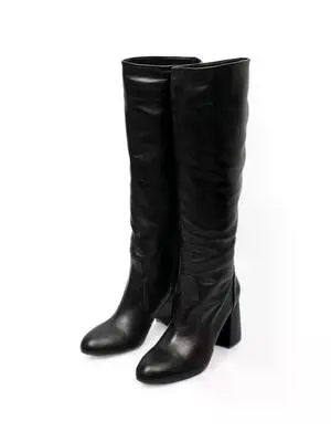 STUART WEITZMAN Glossed-leather Knee Boots