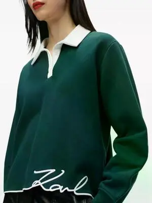 Karl Lagerfeld Signature Polo Sweatshirt