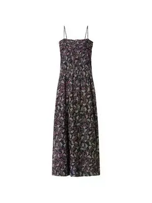 MARANT ETOILE Demy Printed Cotton Voile Maxi Dress - Black