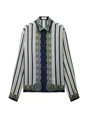 Versace Printed Silk Crêpe De Chine Regular Shirt