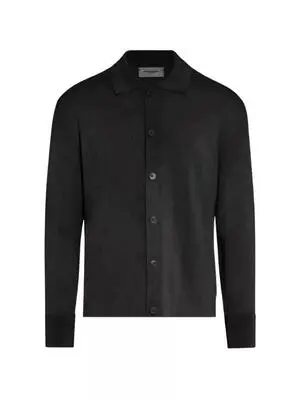 PAOLO PECORA Knitted Long-sleeve Shirt - Black