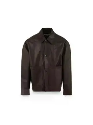 AMARANTO Long-sleeve Leather Jacket