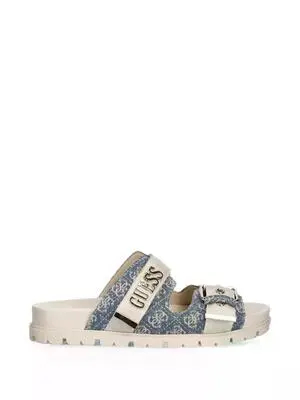 Guess Faxona Logo-print Buckle-fastening Sandals - Blue