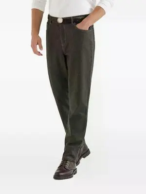 Brunello Cucinelli Virgin Wool Flannel Five-pocket Trousers - Grey