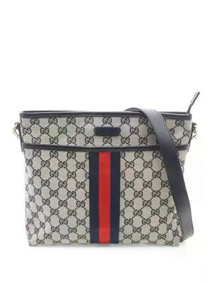 Gucci Gg Canvas Web Stripe Crossbody Bag