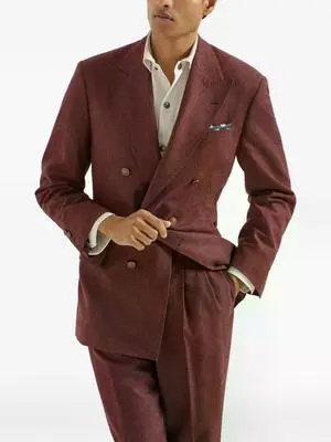 Brunello Cucinelli Virgin Wool And Cashmere Flannel Cavallo Tailor Blazer