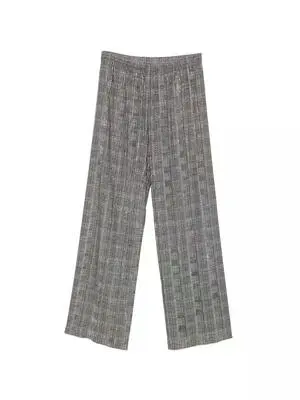 Ermanno Scervino Prince Of Wales Check Wide Leg Trousers - Grey