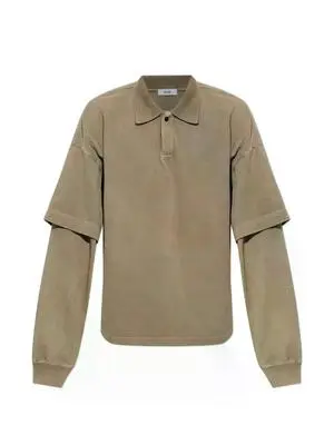 AGOLDE Layered-sleeve Polo Shirt - Neutrals