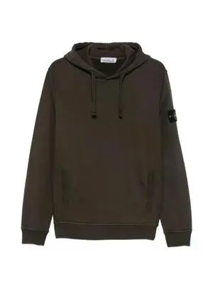 Stone Island Compass Patch Hoodie - Green