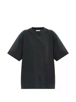 Off-White Logo Embroidered Crewneck T-shirt - Black