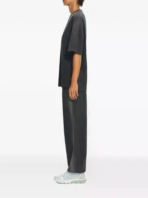 Off-White Logo Embroidered Crewneck T-shirt - Black