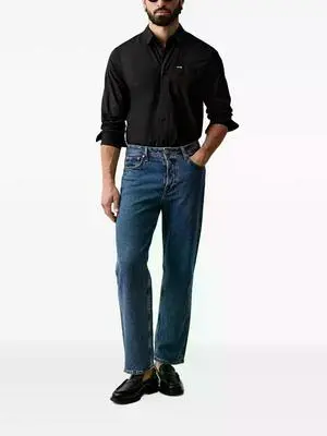 Guess Logo-patch Chest-pocket Shirt