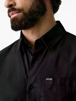 Guess Logo-patch Chest-pocket Shirt