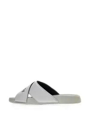 Balenciaga Logo-embossed Crossover-strap Slippers