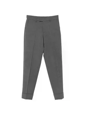 BERWICH Tailored Trousers With Turned-up Hem - Grey