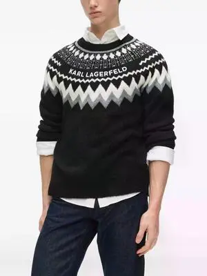 Karl Lagerfeld Fair Isle Knitted Sweater