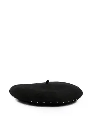 Emporio Armani Studded Logo-embroidered Beret