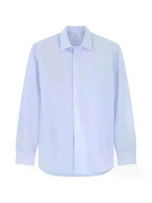 Boggi Milano Polo Shirt Striped Japanese Jersey Regular Fit - Blue